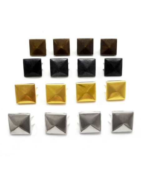 Solid Brass Pyramid Studs Punk Rock Leather Bag Shoe Craft Biker Goth 8 ...