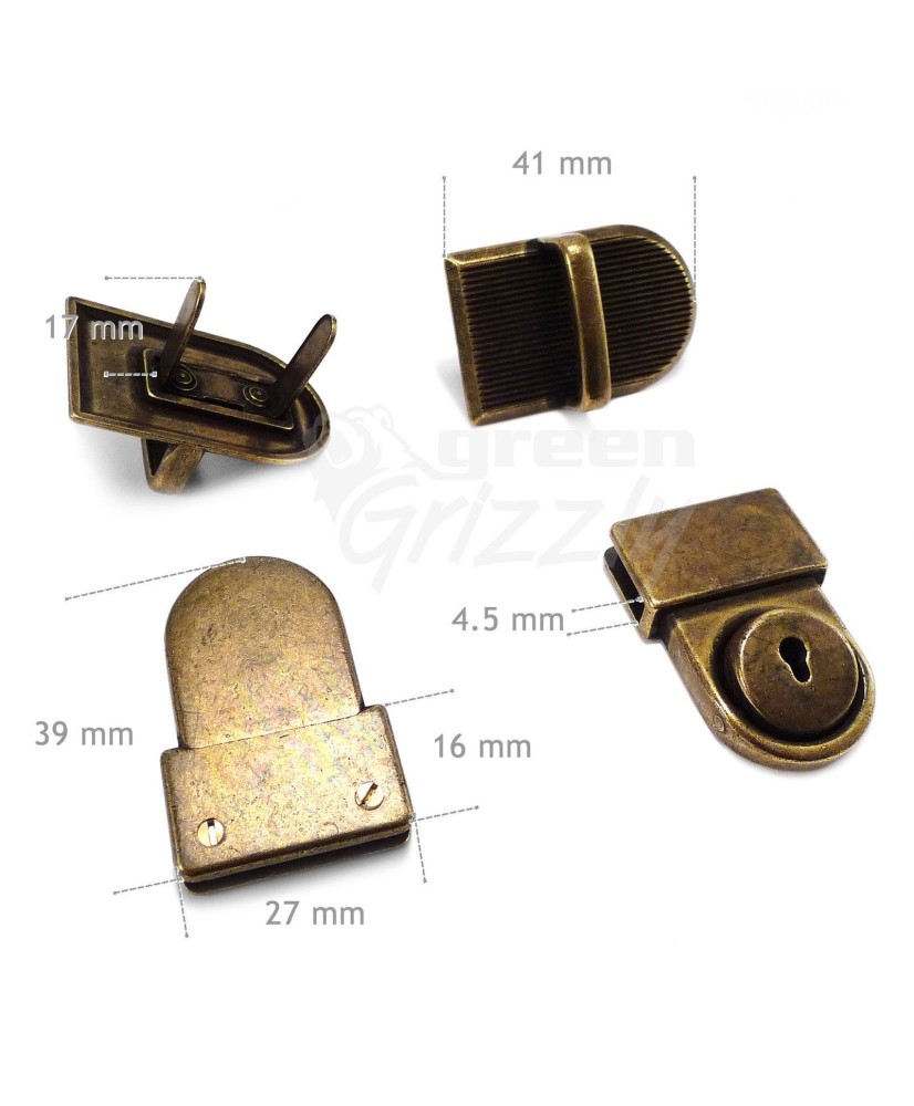 Bag Closure Catch Tuck Lock Clasp Fasteners Leather Craft Metal Diff ...