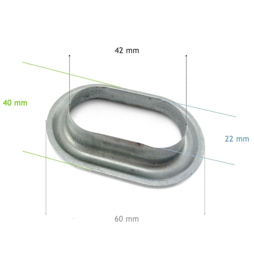 pack of 10 Oval Eyelets 42 x 22 mm Zinc Plated Tarpaulin for Lorry ...